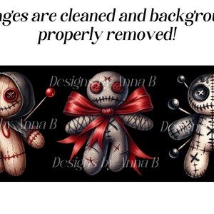 Watercolor Voodoo Doll Clipart: Gothic Halloween PNG (digital Download ...