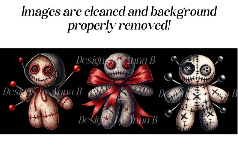 Watercolor Voodoo Doll Clipart: Gothic Halloween PNG (digital Download ...