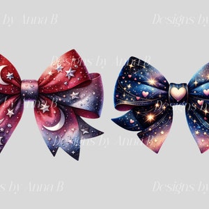 Watercolor Valentine Bow Clipart, 10 High Quality PNG Files, Love ...