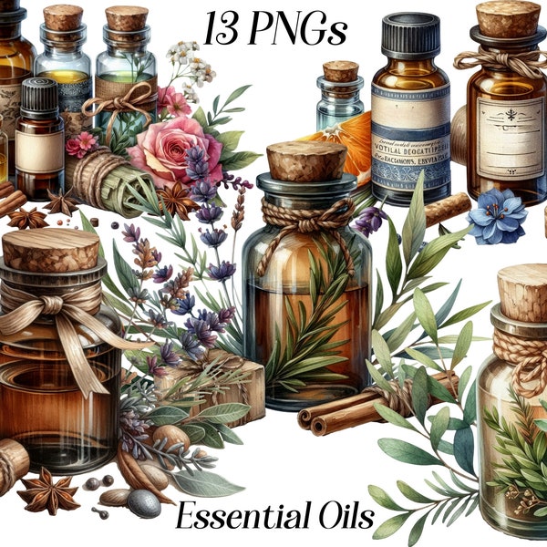 Essential Oil Clipart - Etsy