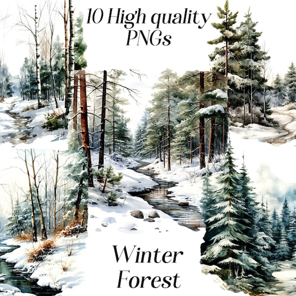 Winter Forest - Etsy