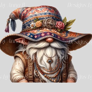 Watercolor Boho Gnome Clipart: 13 PNG Files (digital Download) - Etsy