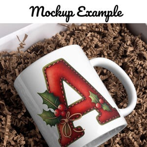 Red Felt Christmas Alphabet Clipart, Christmas Font, Winter Alphabet ...