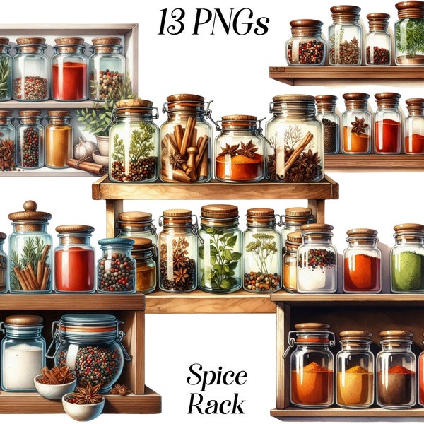 Spice Jar Clip Art - Etsy
