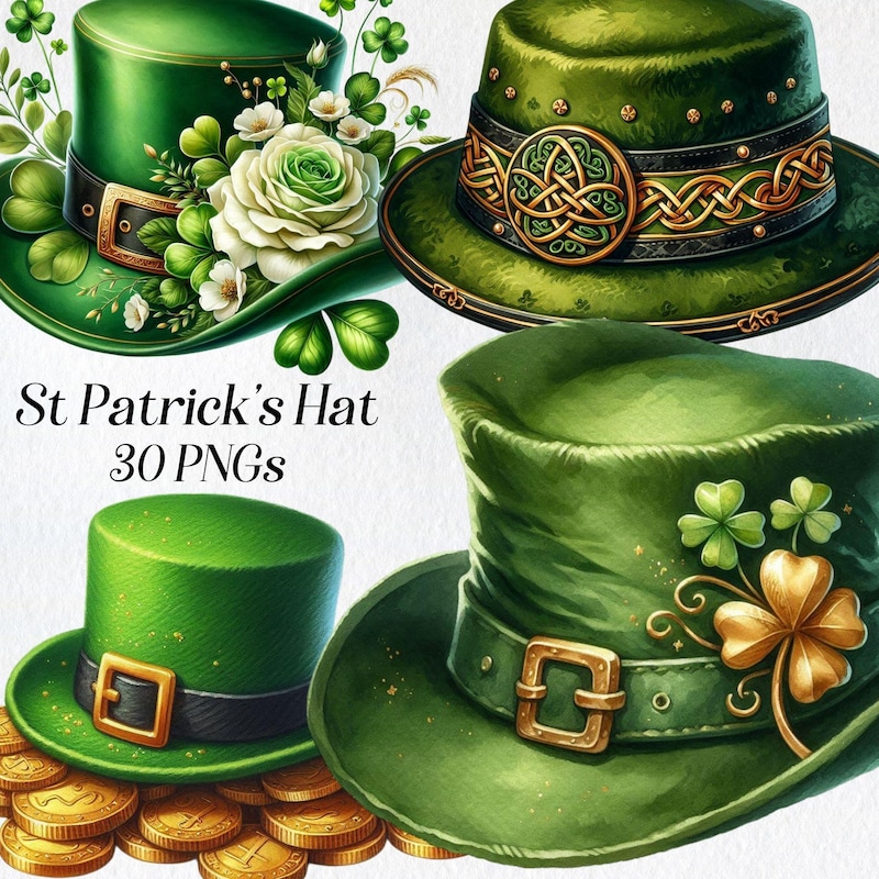 Leprechaun Hat Clipart - Etsy