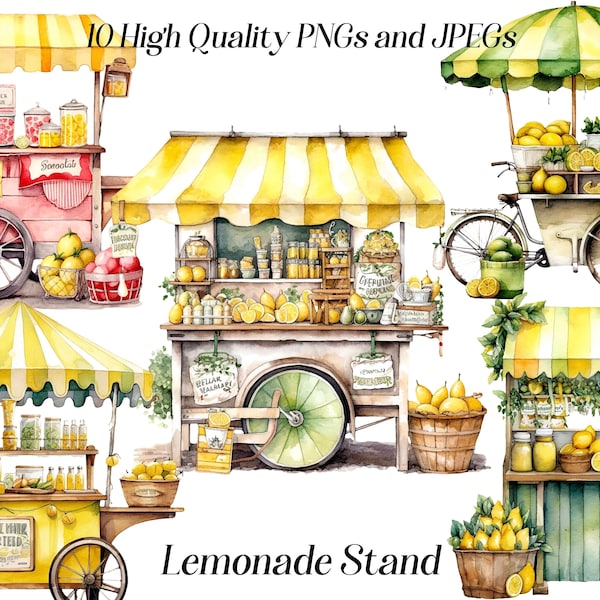 Lemonade Stand Clipart - Etsy