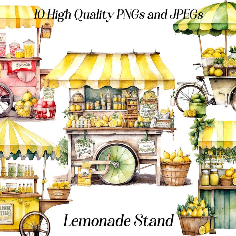 Lemonade Stand Clipart - Etsy