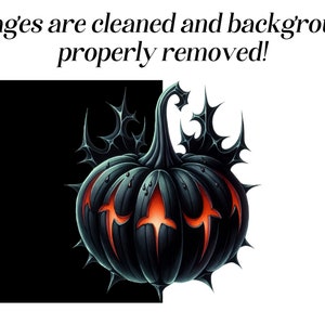 Watercolor Gothic Pumpkin Clipart, 14 PNG Files, Halloween Graphics ...