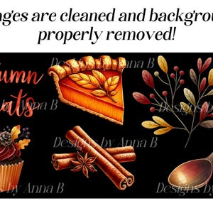 Watercolor Autumn Baking Clipart: Fall Cooking PNG Images (digital ...
