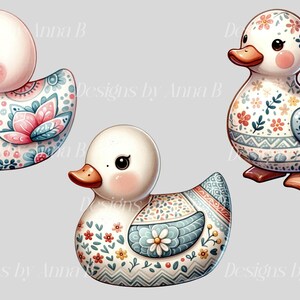Cute Duck Clipart, Watercolor, Easter Duck Clip Art, Png, Ceramic, Bird ...