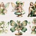 St Patrick's Day Fairy Clipart: Watercolor Shamrock PNG (digital ...