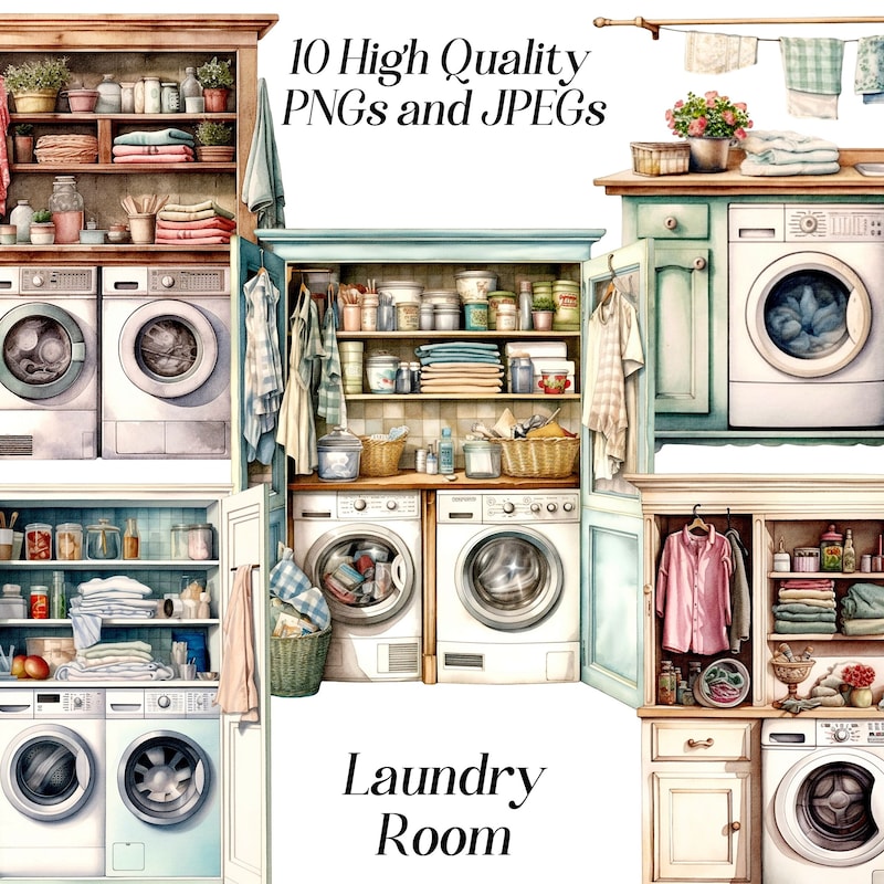 Laundry Clipart - Etsy