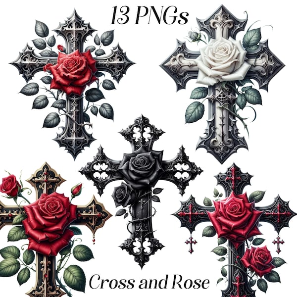 Gothic Cross Png - Etsy
