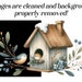 Watercolor Bird House Clipart: Rustic Spring Garden Pngs (digital ...