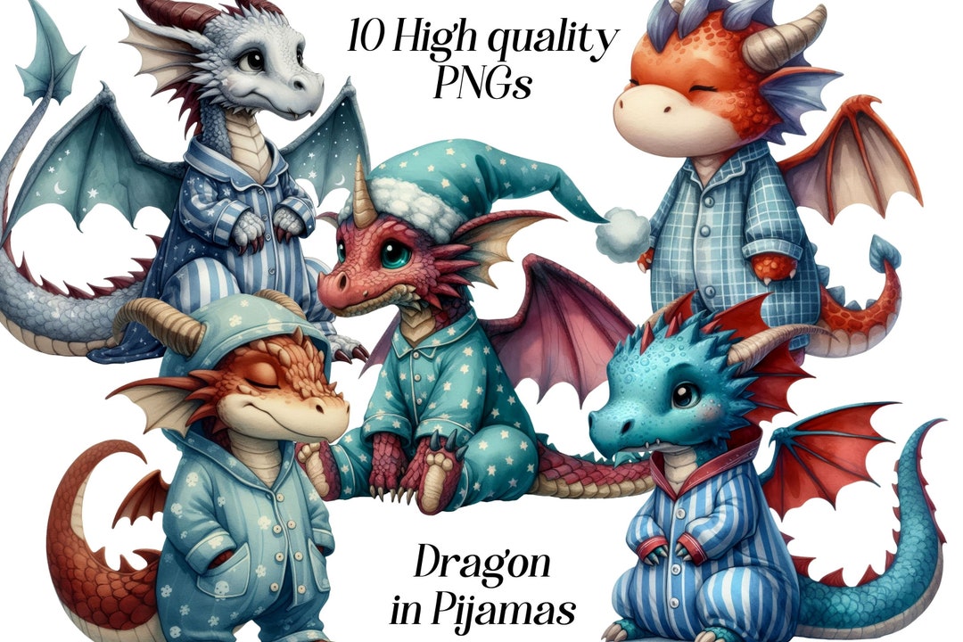 Dragon Clipart, Cute Dragon, Fantasy Clipart, Baby Dragon, Nursery ...