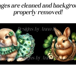 St Patricks Day Bunny Clipart, Irish Holiday PNG (digital Download) - Etsy