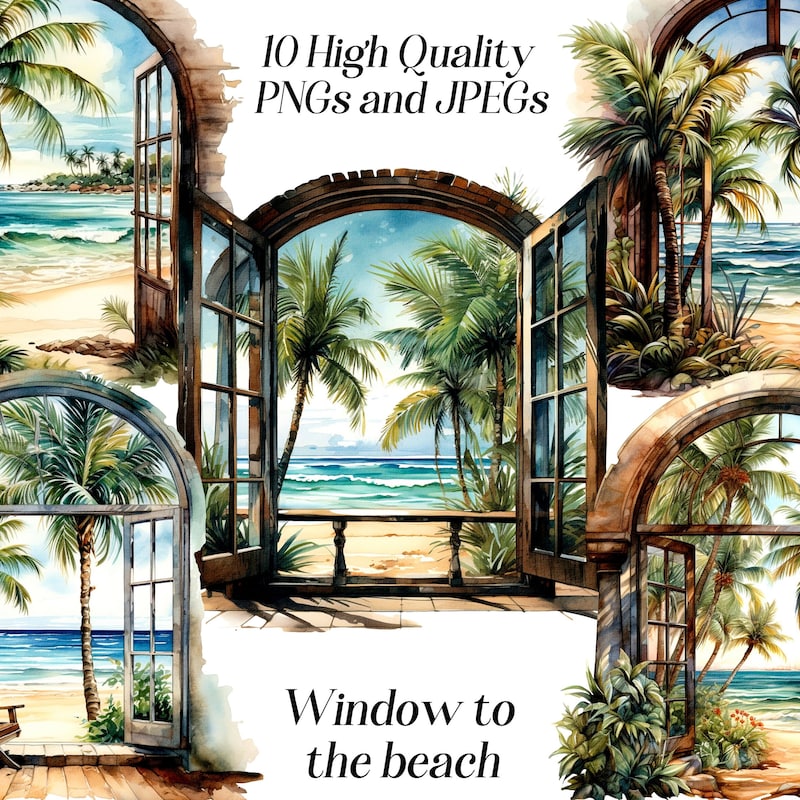 Beach Windows - Etsy