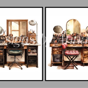 Watercolor Make up Stall Clipart, 10 High Quality JPEG and PNG Files ...