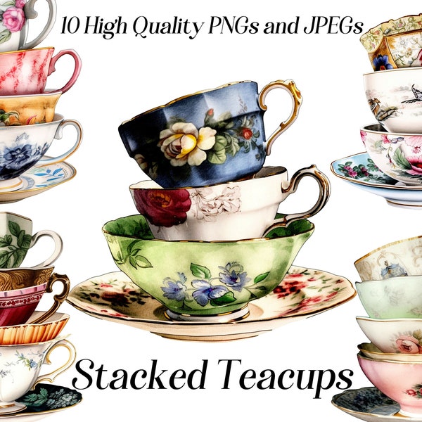 Teacup Stack - Etsy