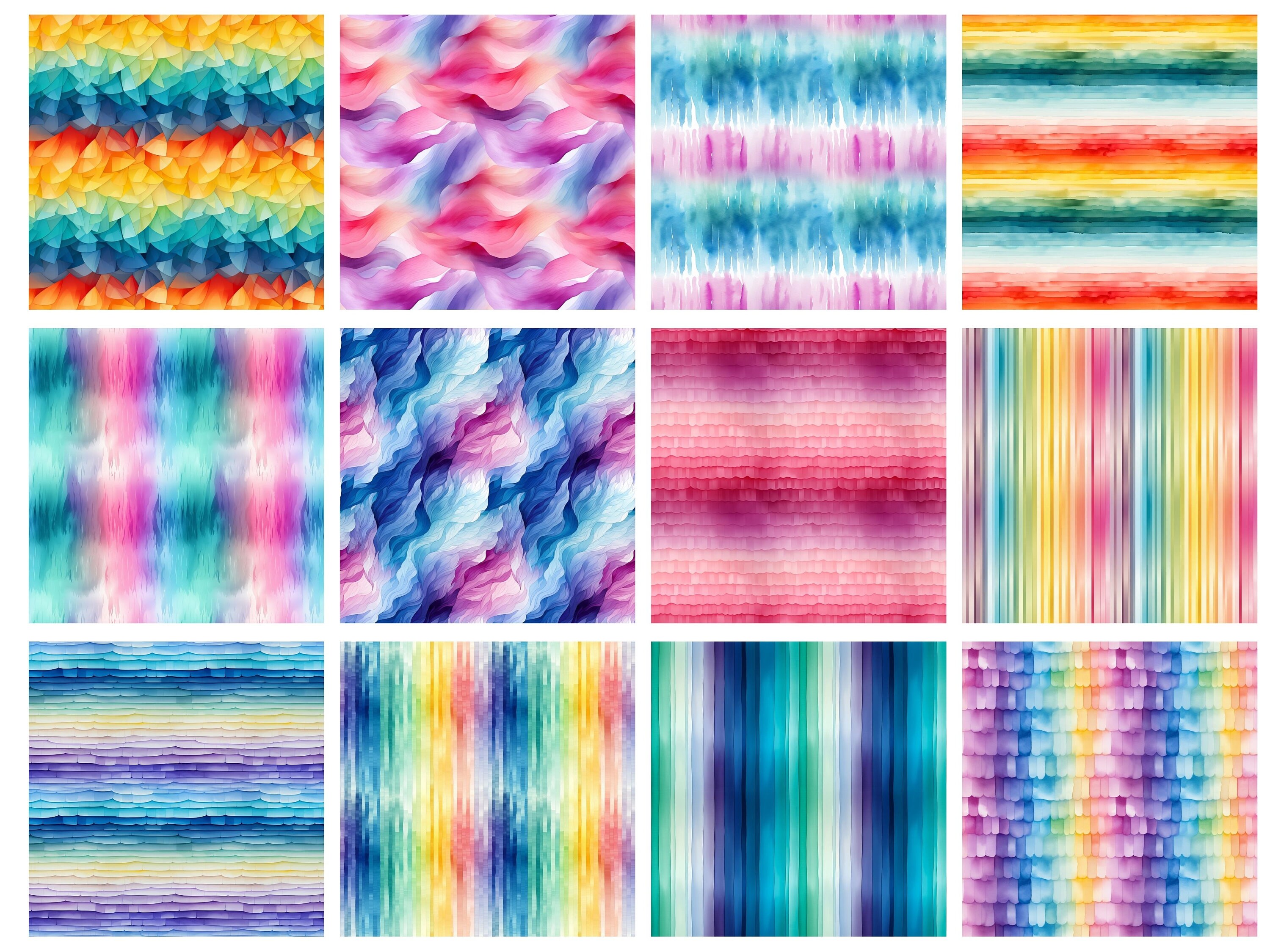 Watercolor Ombre Digital Paper: Seamless Pattern Set (12 Jpegs) - Etsy