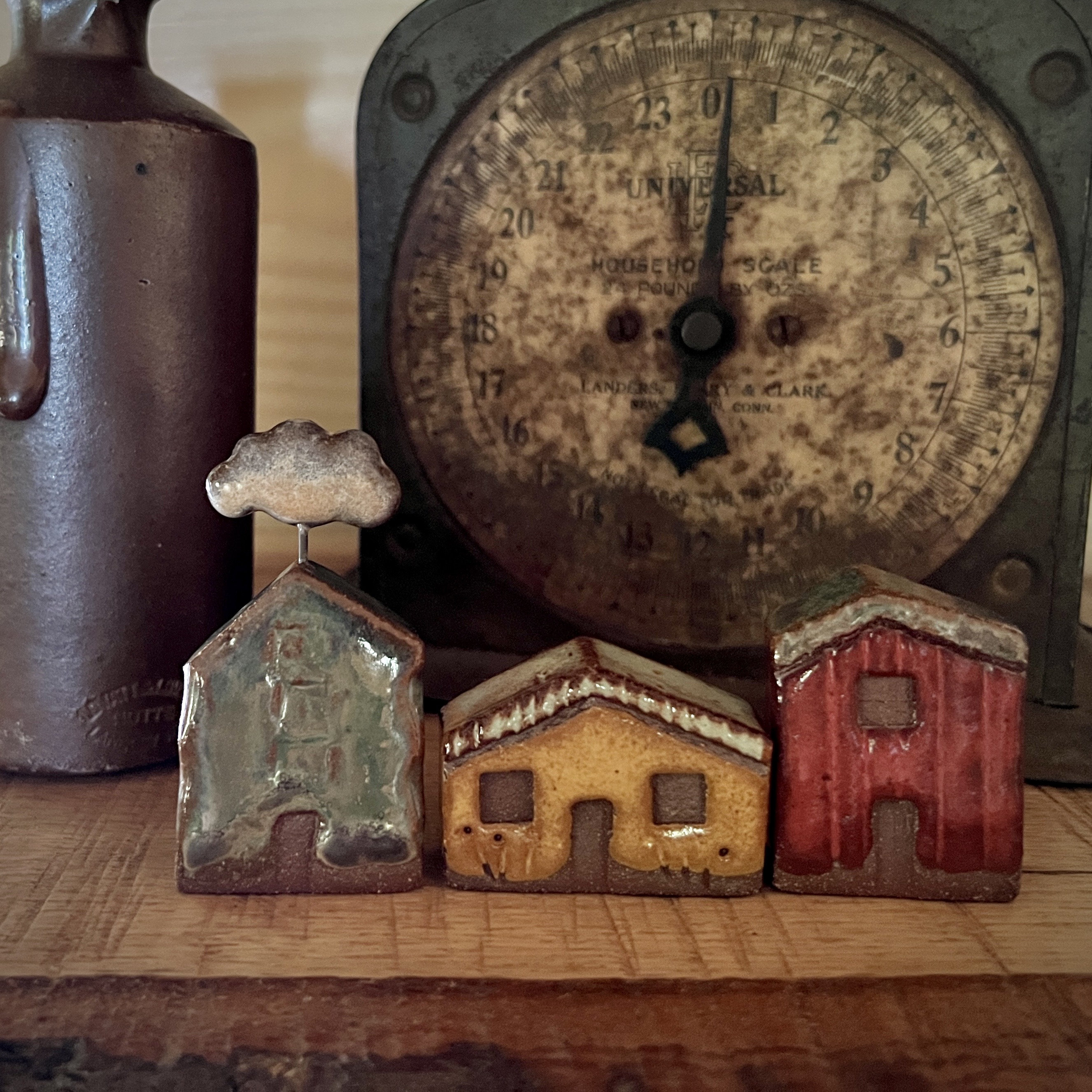 Miniature Ceramic House Little House Tiny Pottery House Garden Decor ...