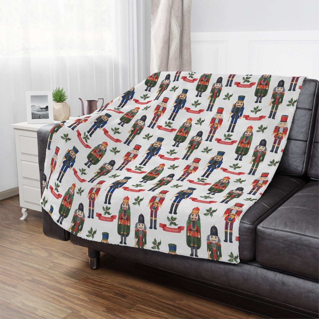 Nutcracker Plush Blanket, Nutcracker Blanket, Nutcracker Decor ...