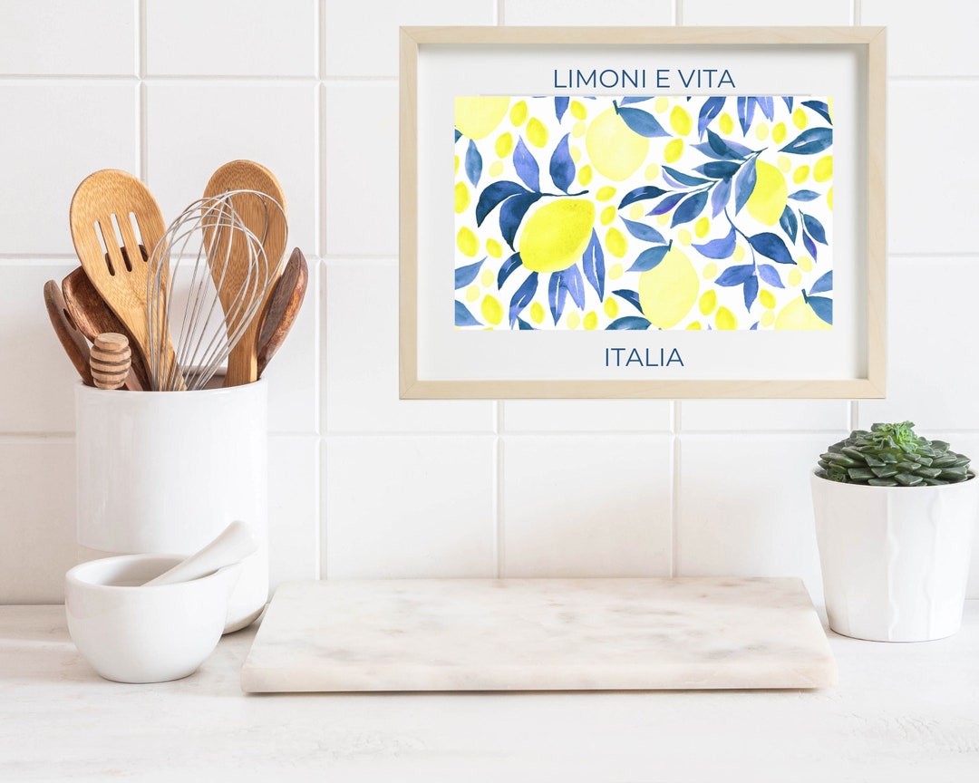 Lemons Wall Art, Italian Kitchen Decor, Italian Home Decor, Lemon ...