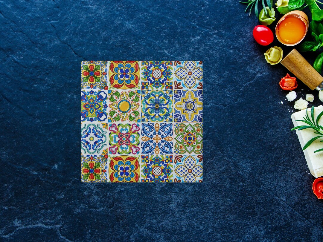 Mediterranean Tile Ceramic Coasters, Sicilian Tile, Coffee Coaster ...