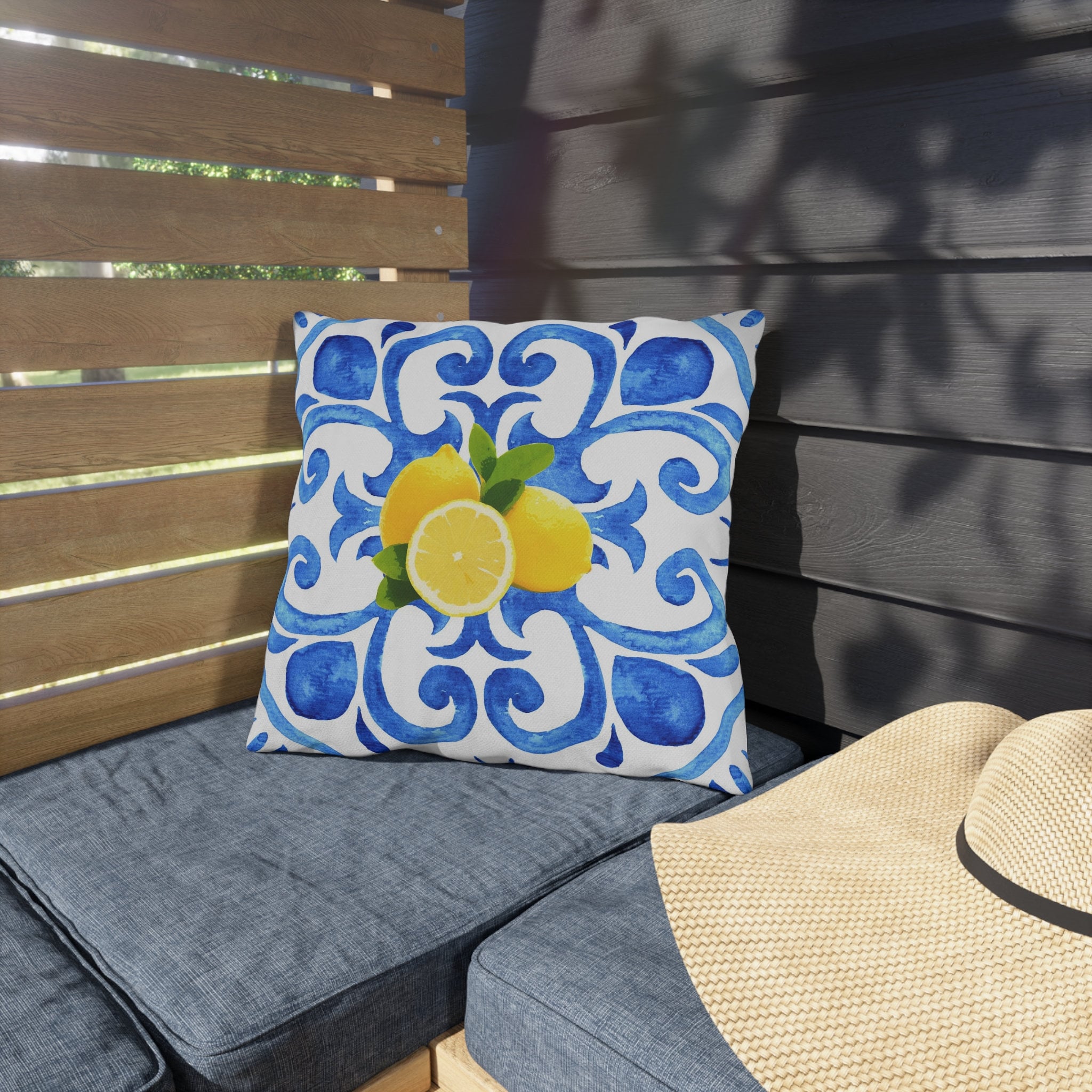 Outdoor Pillows, Sicilian, Mediterranean Decor, Outdoor Decor, Blue and ...