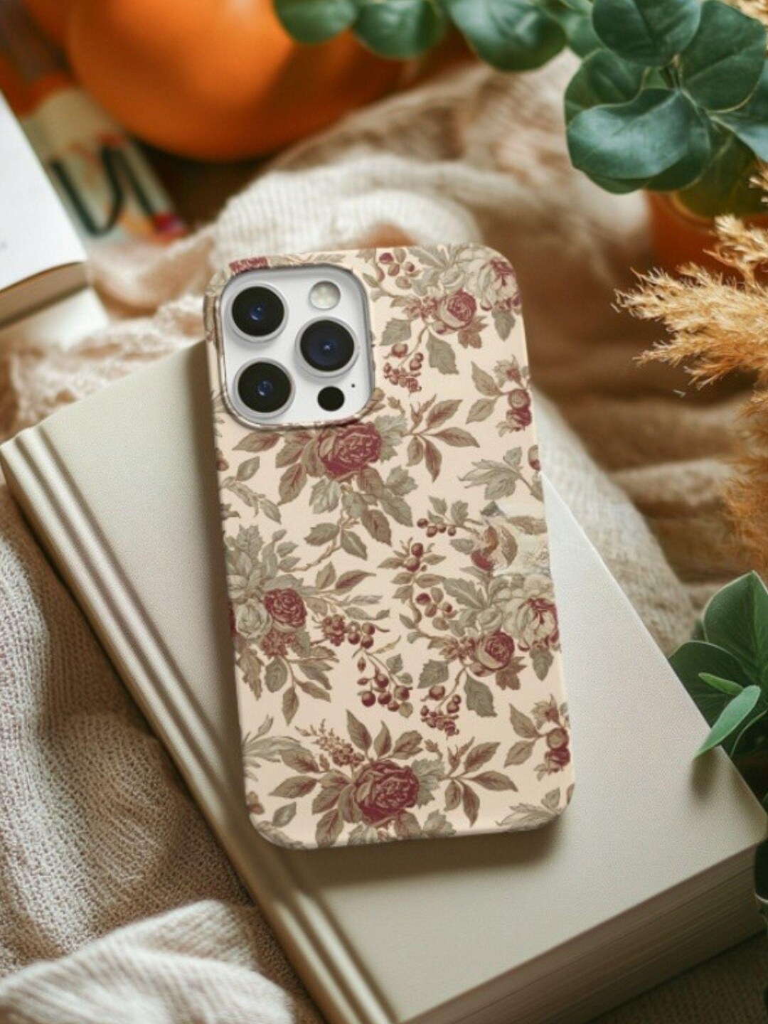 Vintage Inspired Floral iPhone Case: Figs, Cherries, Roses, Magsafe ...