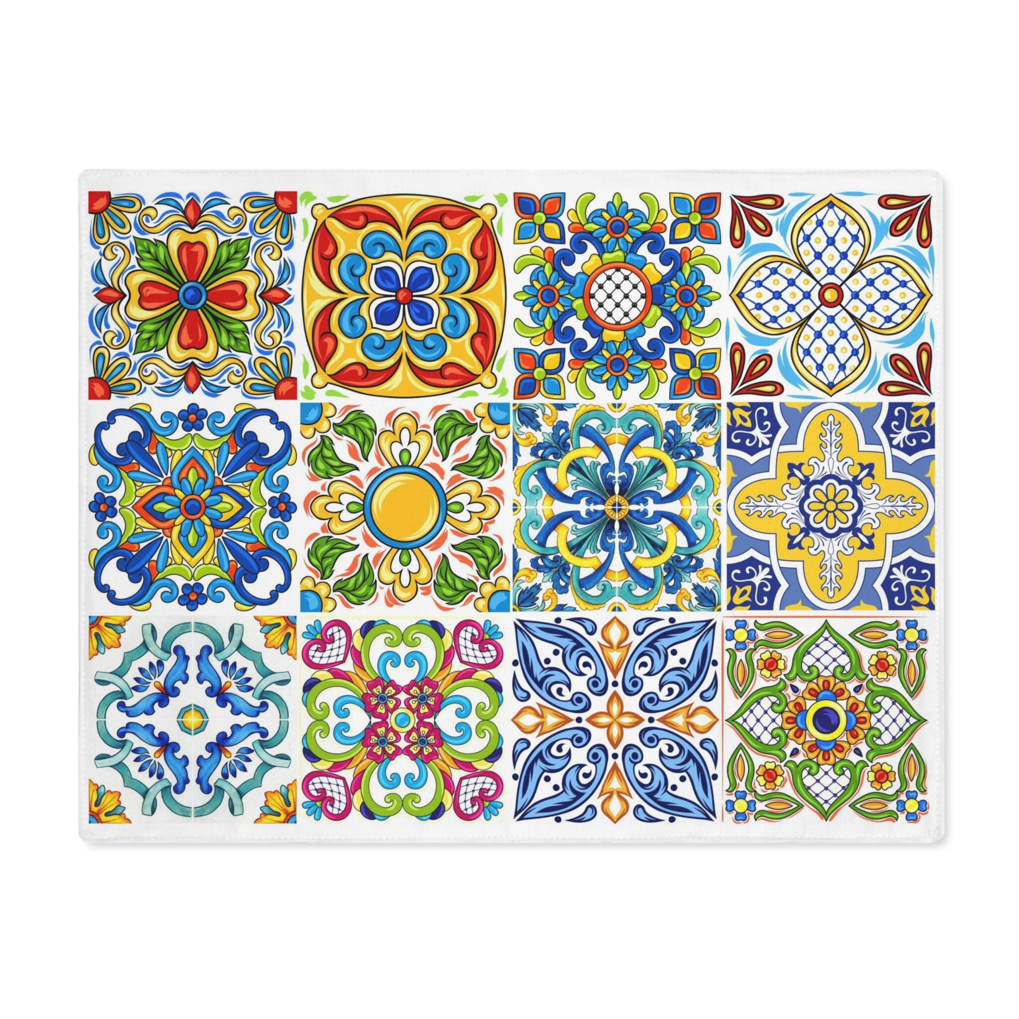 Placemat Sicilian Tiles Italian Kitchen Decor Mediterranean - Etsy