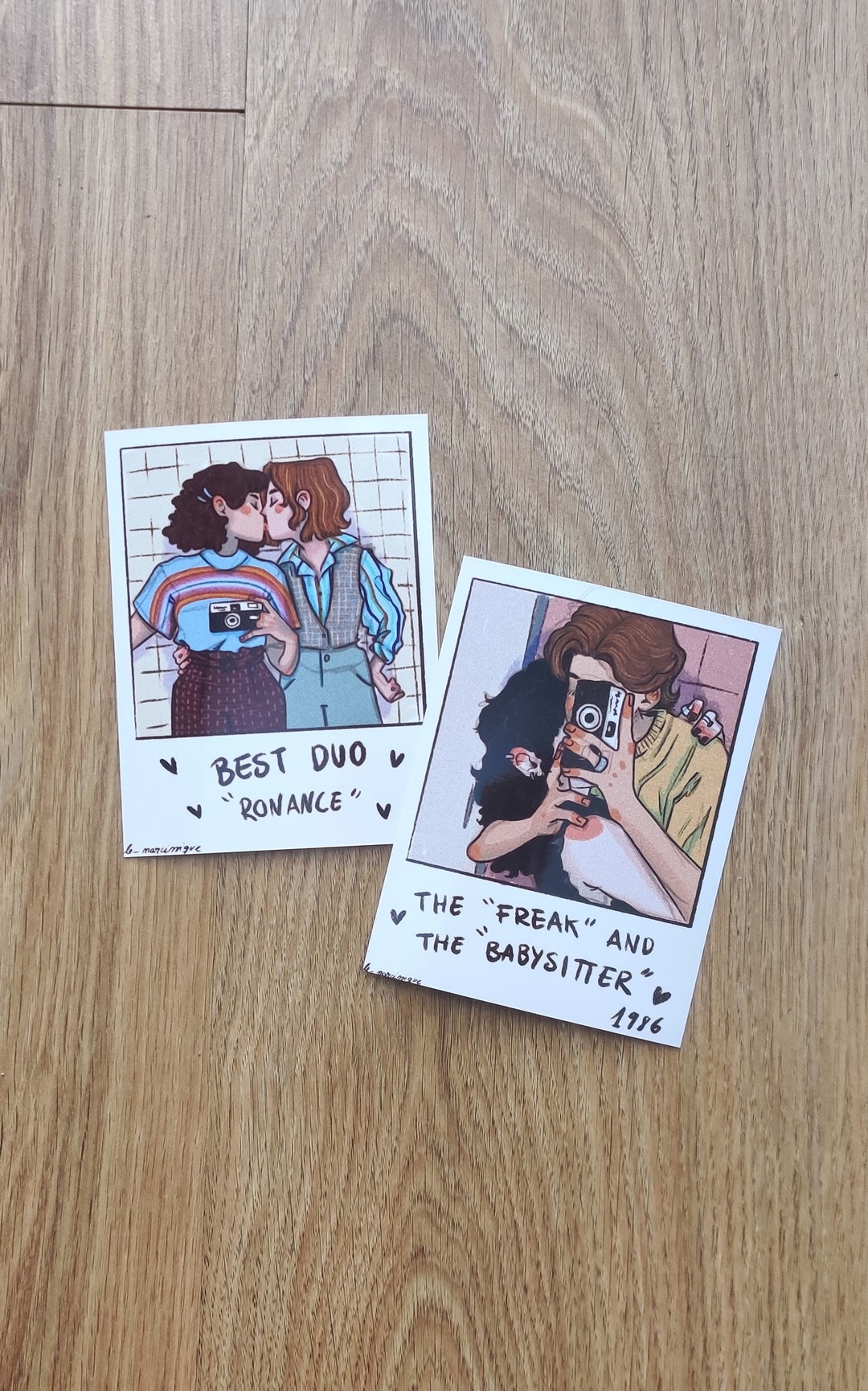 STRANGER THINGS 4 POLAROID Photo Steve Harrington / Eddie Munson ...