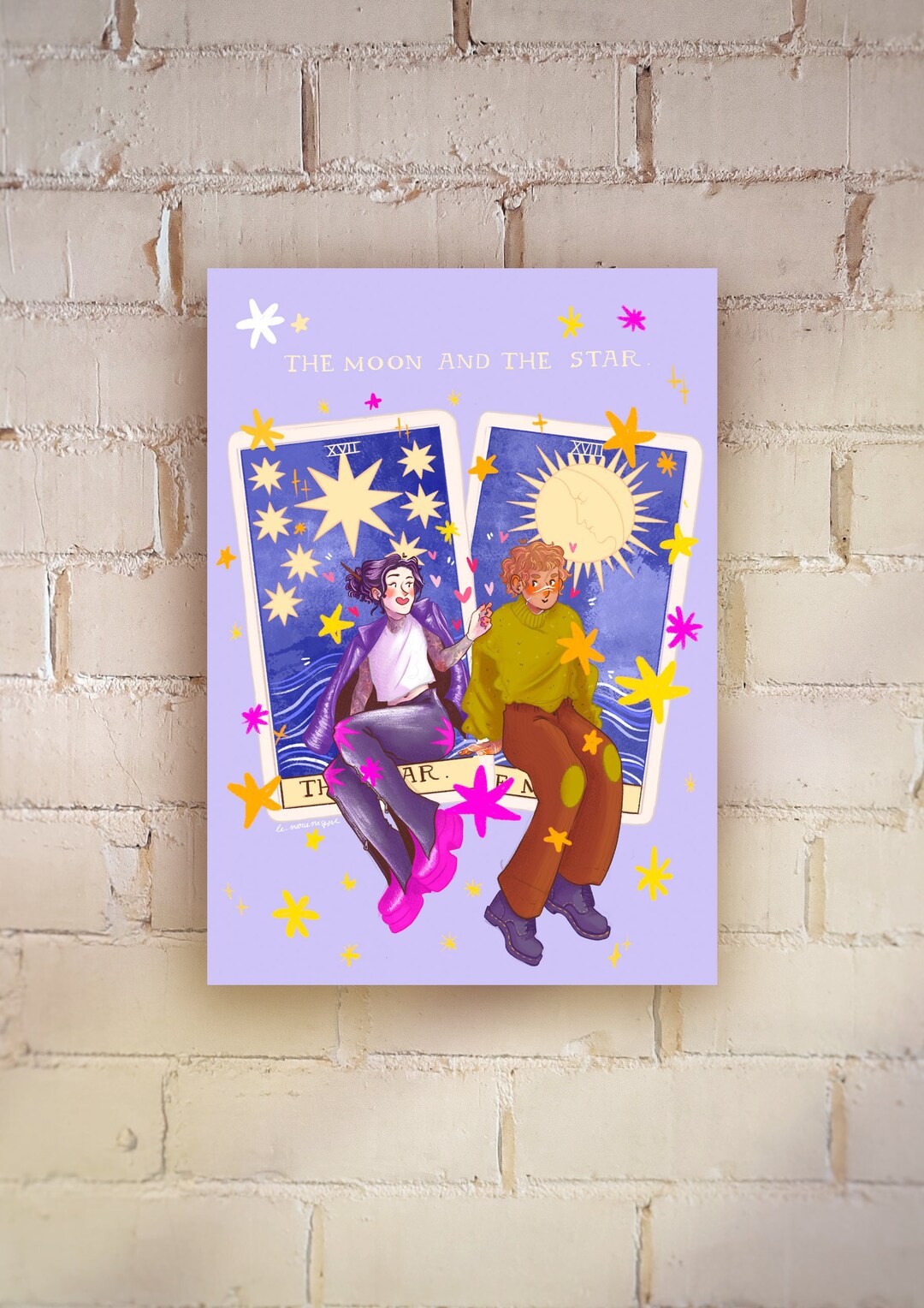 WOLFSTAR PRINT Remus Lupine X Sirius Black Marauders Tarot Wolfstar ...