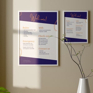 VRBO Welcome Sign Editable and Printable Canva Template. VRBO Template ...