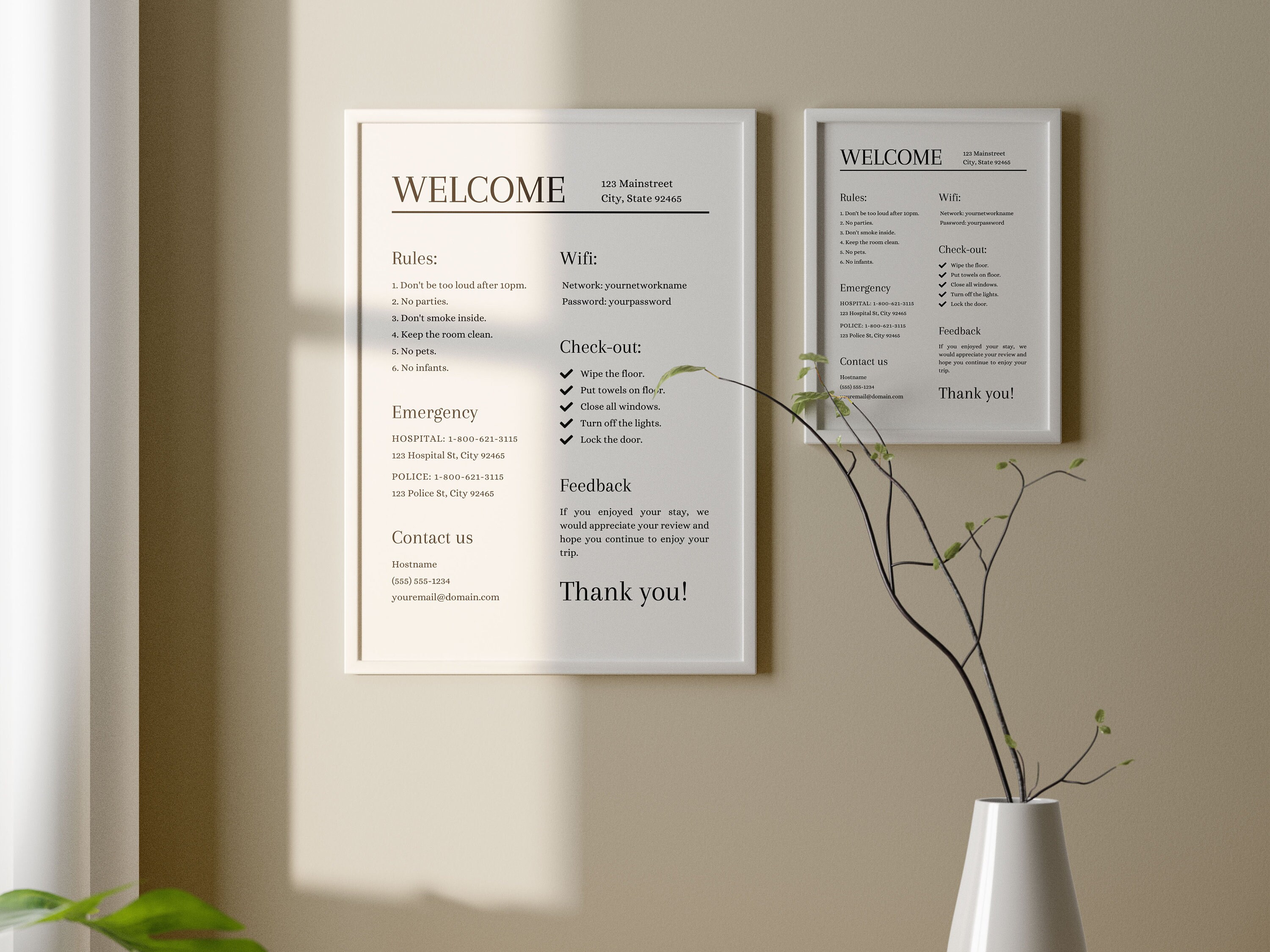 VRBO Welcome Sign Editable and Printable Canva Template. VRBO Template ...