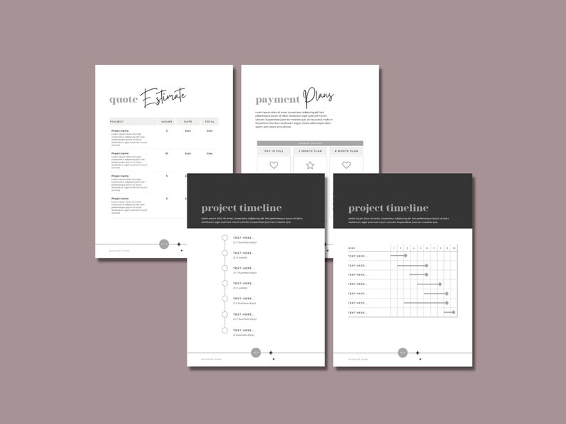 Project Proposal Template Canva Template Client Proposal Etsy