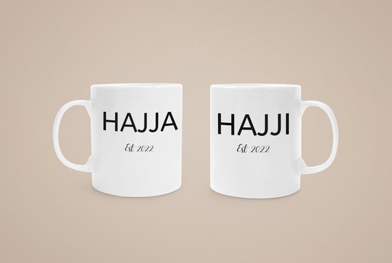 Hajja and Hajji Islamic Mugs Set for Couple Personalized - Etsy