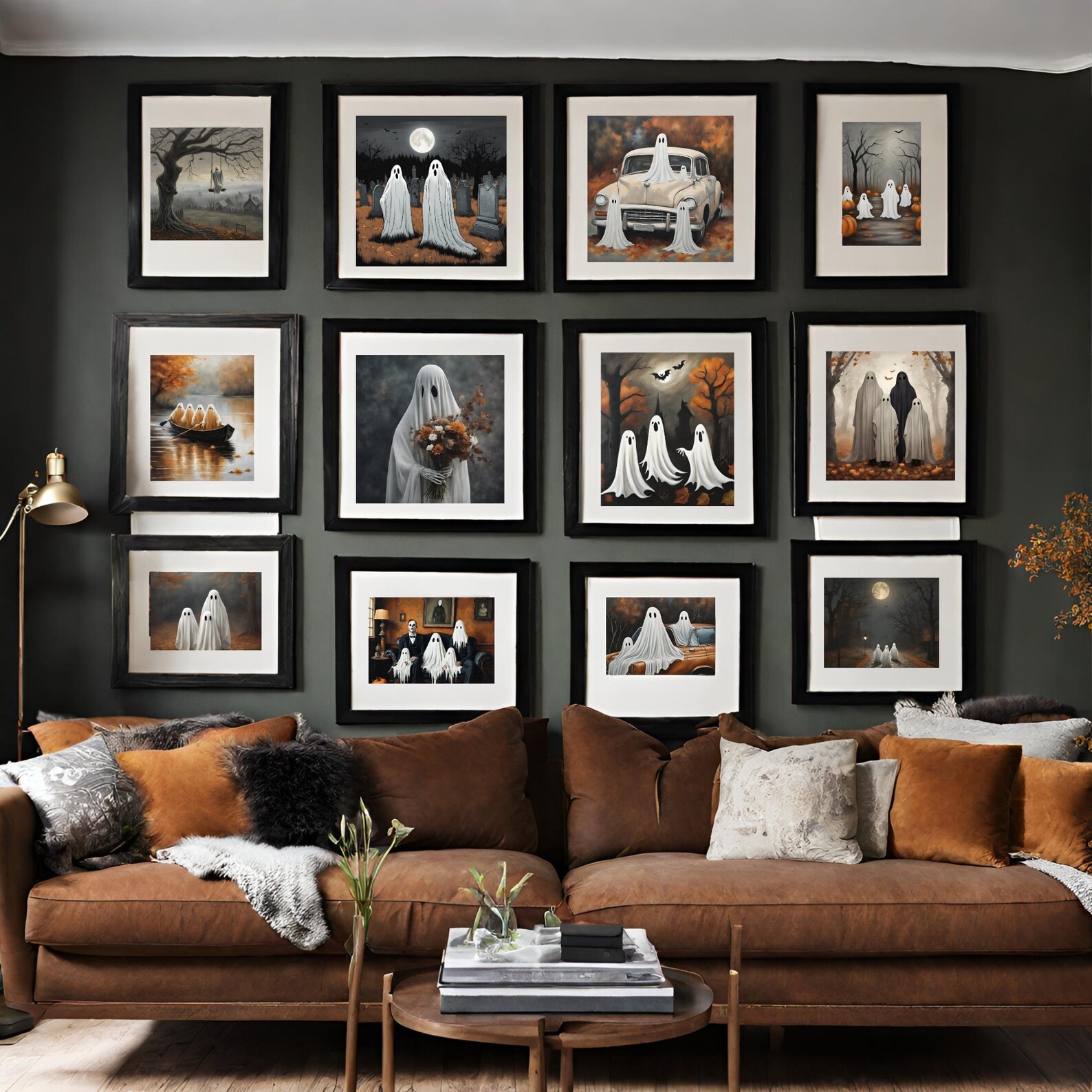 Halloween Sheet Ghosts Wall Art Bundle - 40 Printable Images - Instant ...