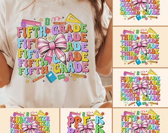 Retro Back to School Bundle, Teacher PNG, Kindergarten, First Day of ...