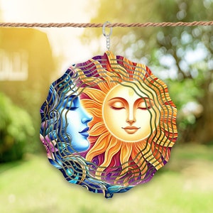 Sun and Moon Wind Spinner Wind Spinner Png Wind Spinner Sublimation ...