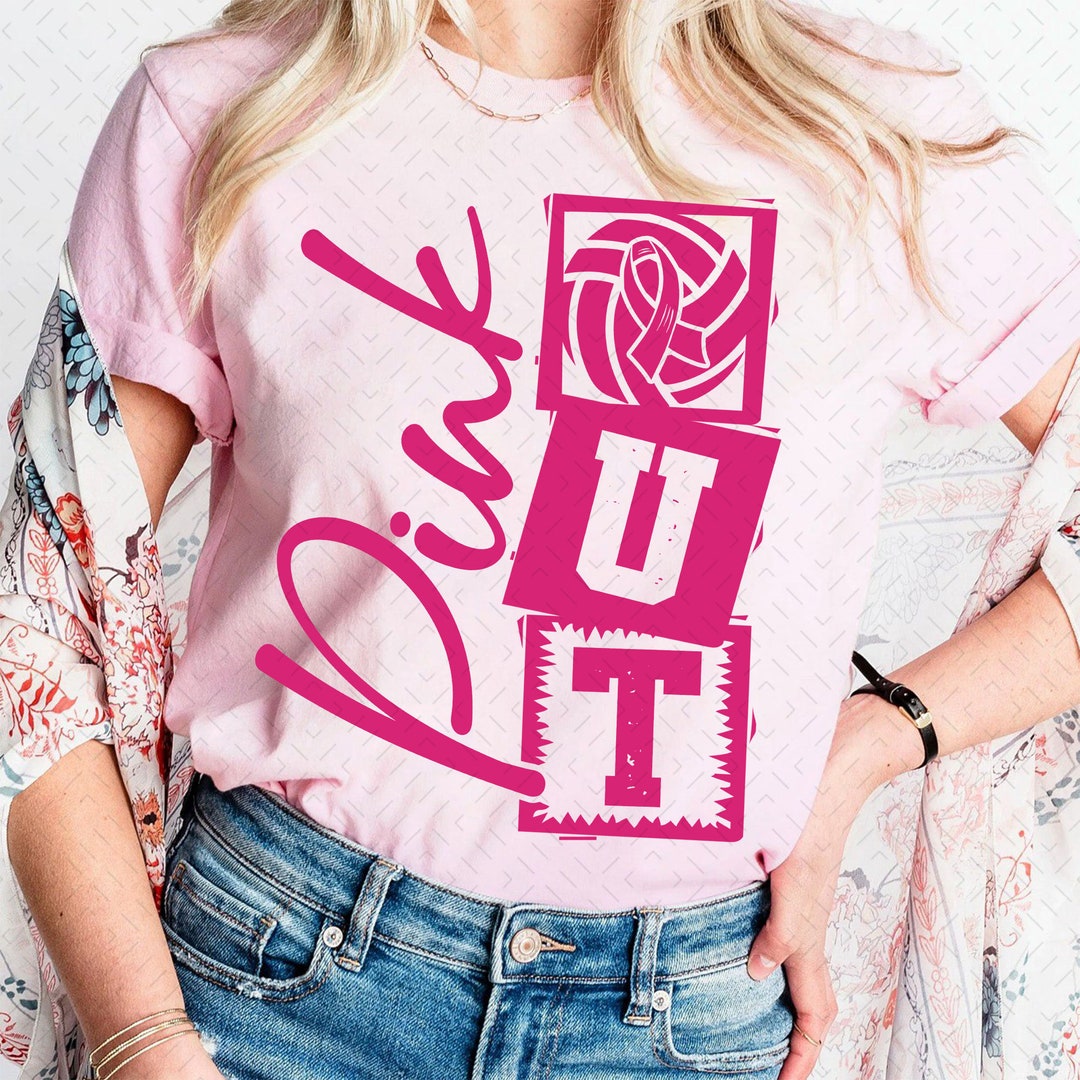 Pink Out Volleyball Svg Png, Breast Cancer Awareness Svg, Together We ...