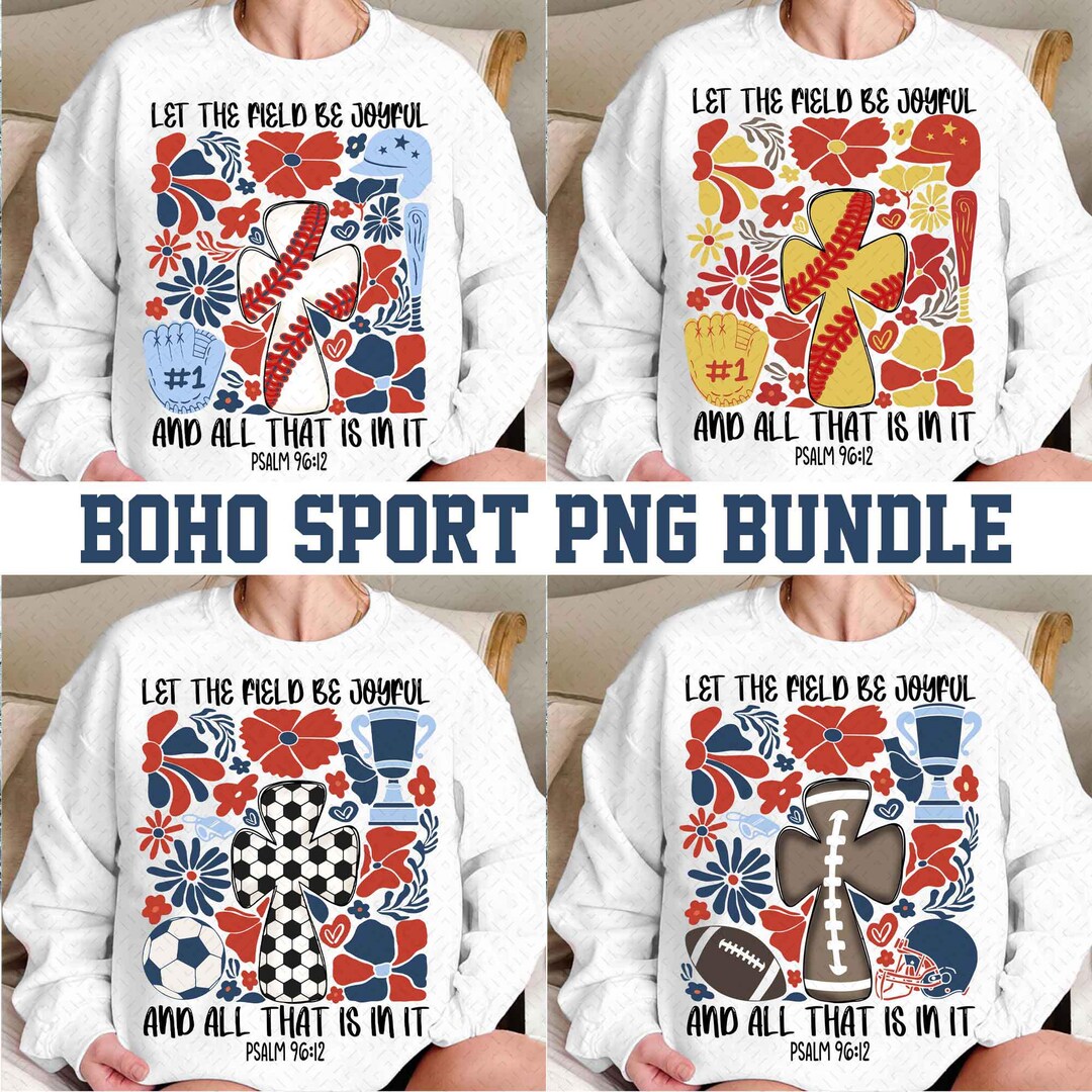 Let the Field Be Joyful Png, Boho Baseball Png, Baseball Png, Christian ...