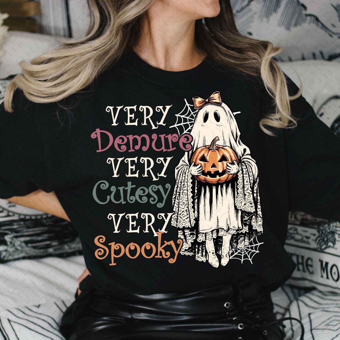 Very Demure Very Cutesy Very Spooky PNG SVG, Ghost Lady Png, Halloween ...