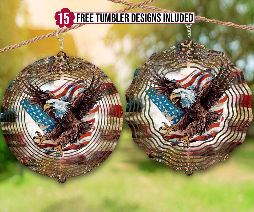 Wind Spinner, Eagle American Flag Png, Vintage Patriotic Wind Spinner ...