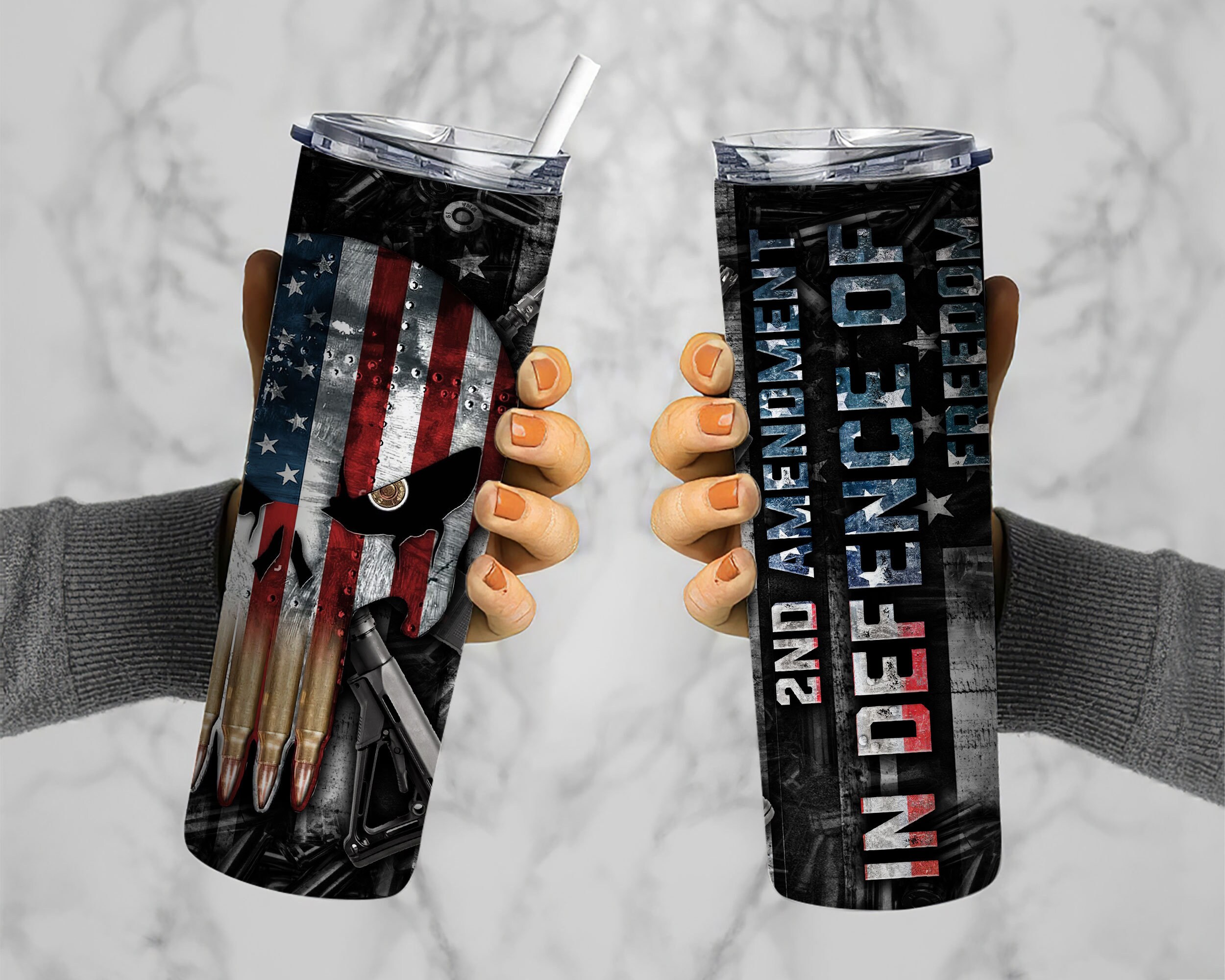 2nd Amendment Tumbler Wrap 20 Oz Skinny Tumbler Sublimation - Etsy