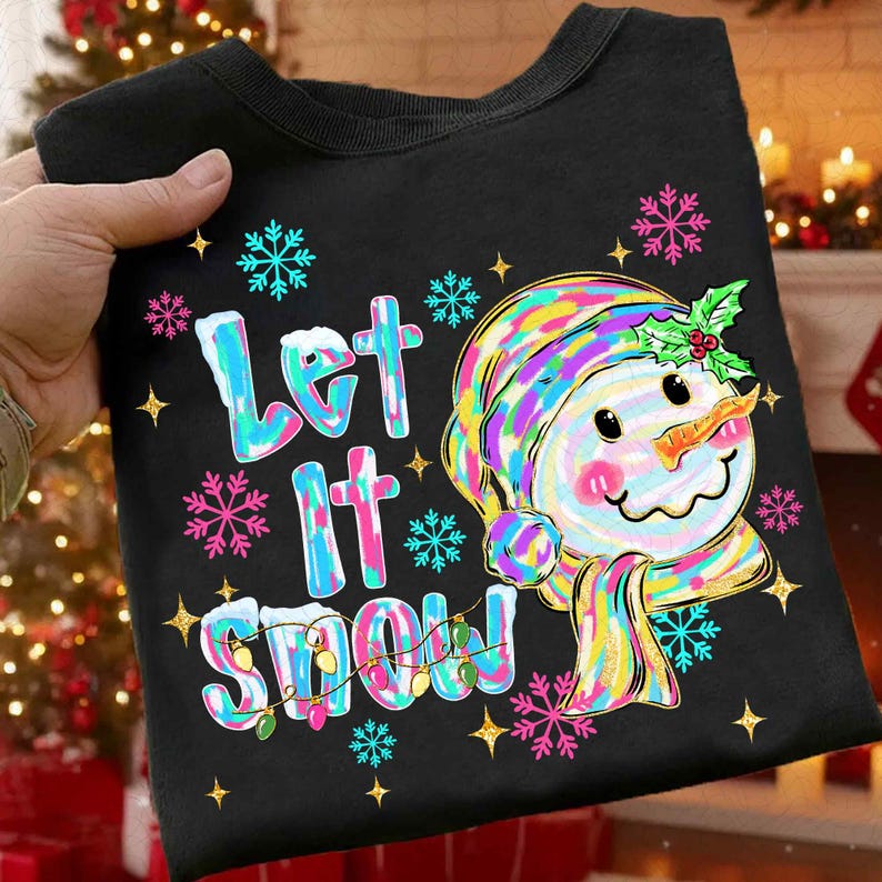 Let It Snow Png, Snowman Png, Christmas Snowman Sublimation, Holiday ...