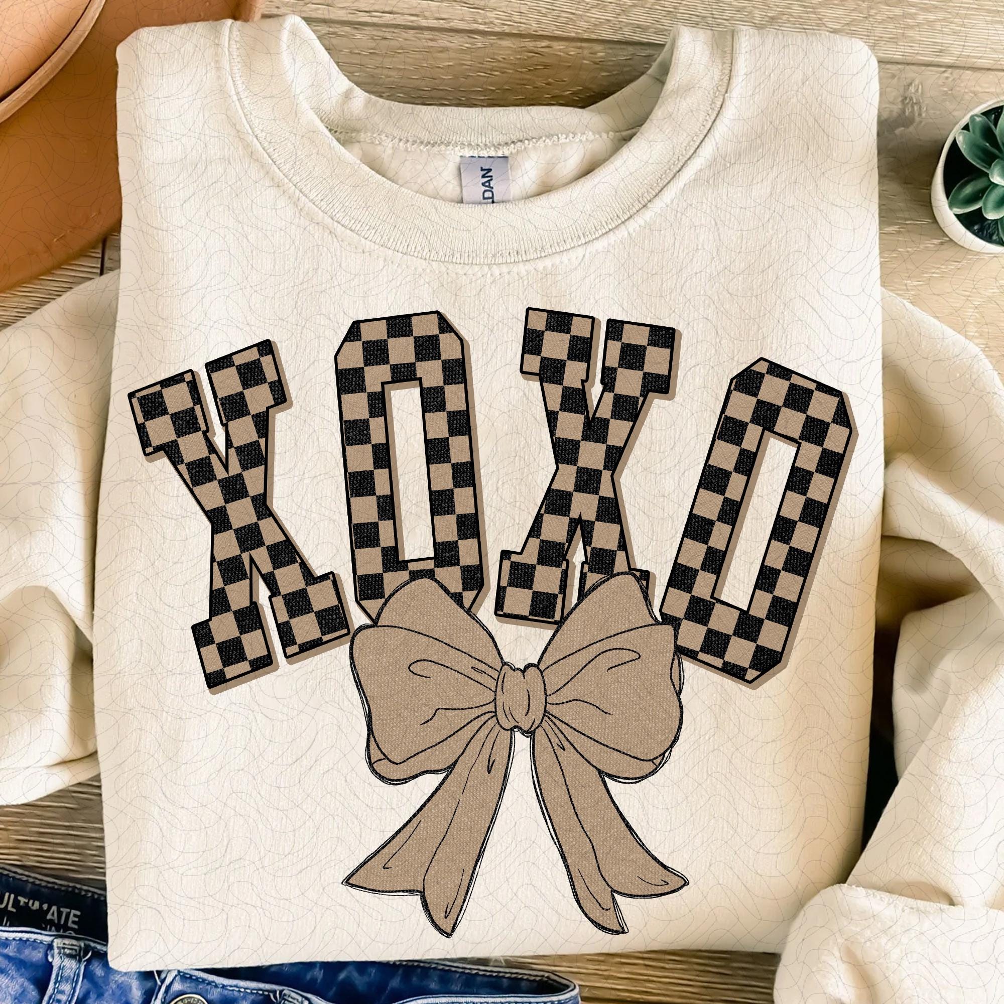 Checkered Xoxo Png, Neutral Xoxo Design Louis Trendy Design,valentines ...