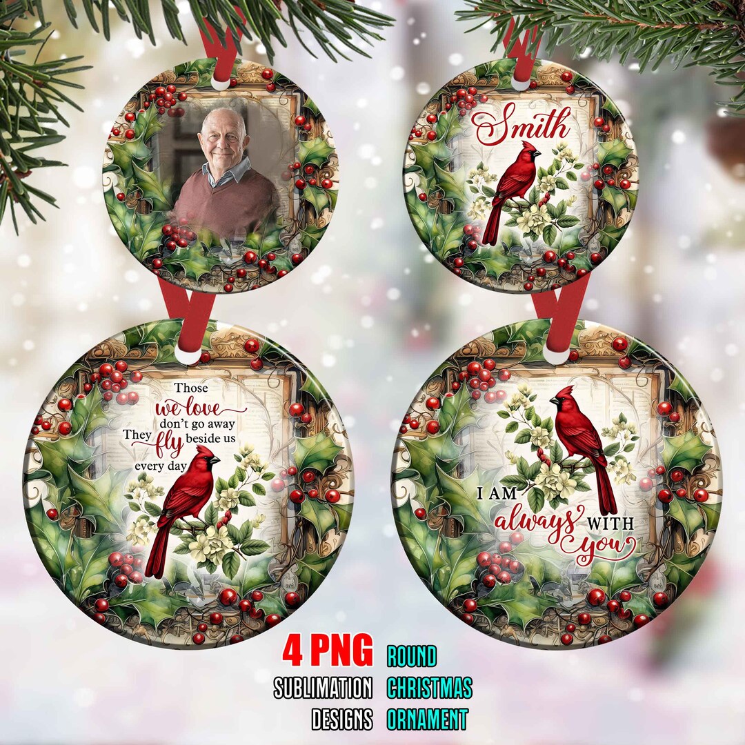 Cardinal Memorial Ornament PNG, Cardinal Remembrance Ornament,instant ...