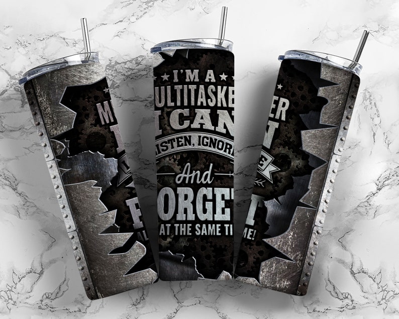 Metal Funny Tumbler Wrap for Men, Multi-tasker 20oz Skinny Tumbler ...