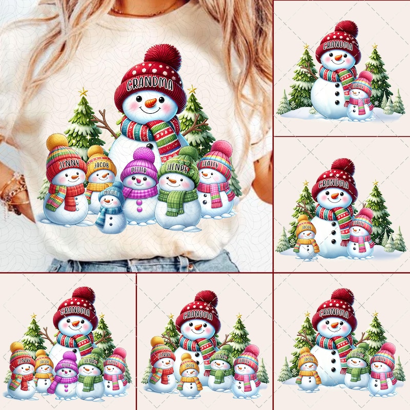 Snowman Grandkid Names - Etsy